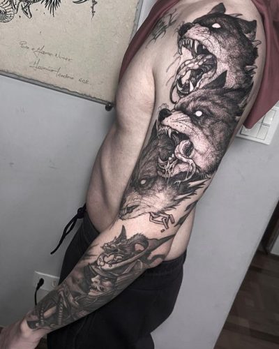 27 Cerberus Tattoo Ideas 2025 with Greek Mythology Designs for Chest ...