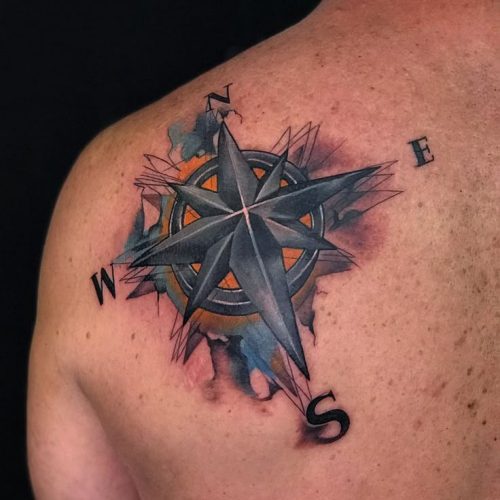 28 Compass Tattoo Ideas 2025: Designs for Men and Women, Anchor ...