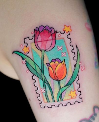30 Unique Stamp Tattoo Ideas 2025 with Travel, Floral, Vintage, Fine ...