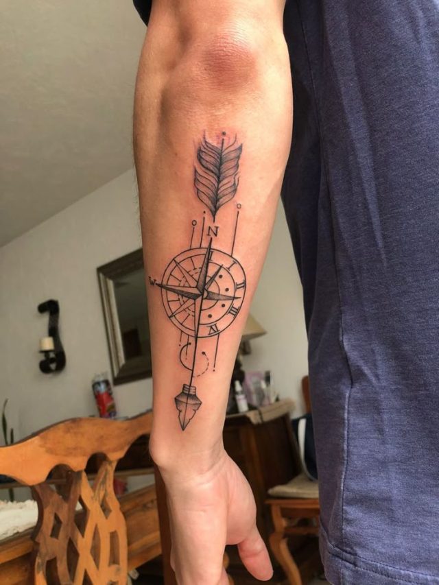 28 Compass Tattoo Ideas 2025: Designs for Men and Women, Anchor ...