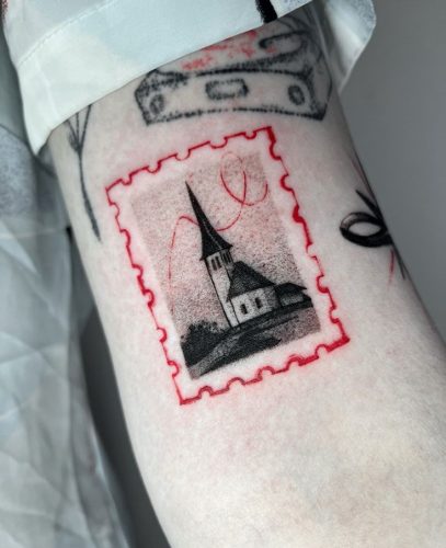 30 Unique Stamp Tattoo Ideas 2025 with Travel, Floral, Vintage, Fine ...
