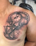 28 Compass Tattoo Ideas 2025: Designs for Men and Women, Anchor ...