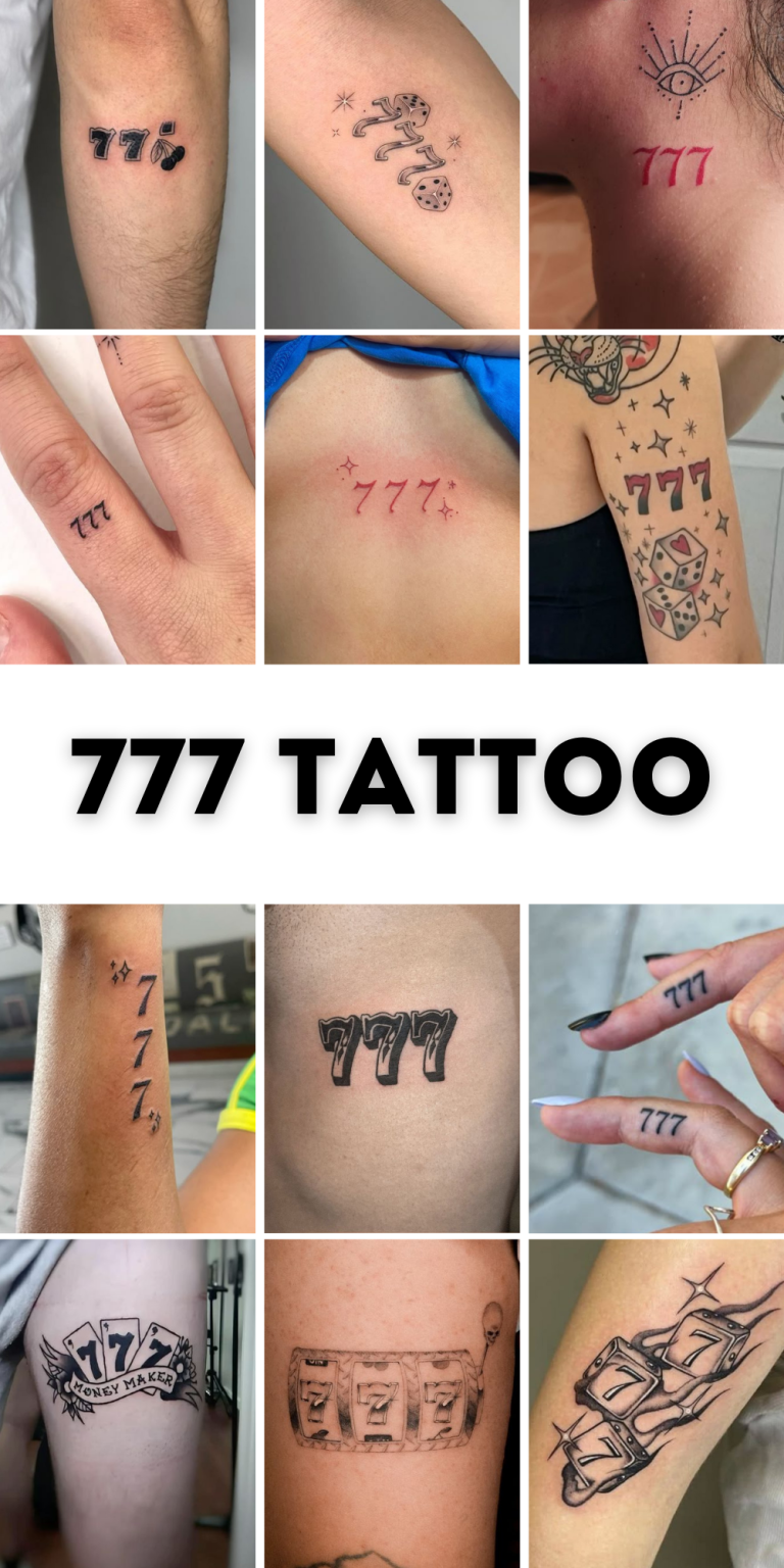 26 Best 777 Tattoo Ideas 2025 for Men and Women – Finger Placement ...