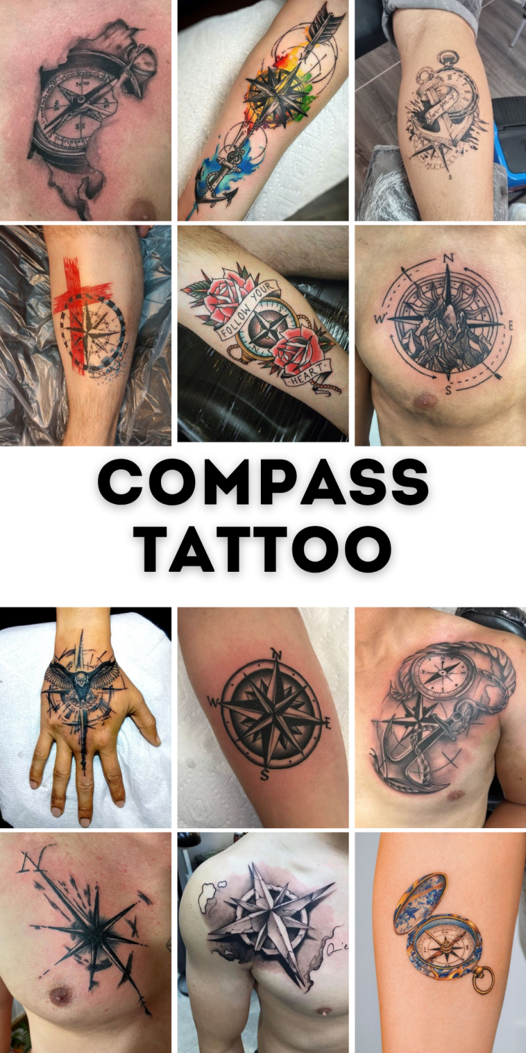 28 Compass Tattoo Ideas 2025: Designs for Men and Women, Anchor ...
