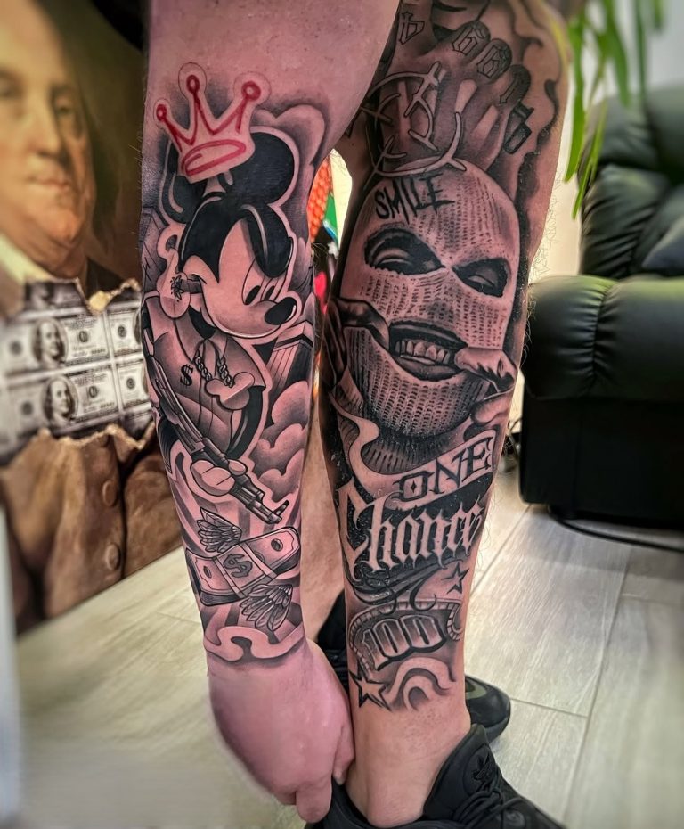 30 Chicano Tattoo Ideas 2025 with Lettering, Sleeve Designs, Querubin ...