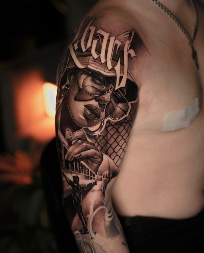 30 Chicano Tattoo Ideas 2025 with Lettering, Sleeve Designs, Querubin ...