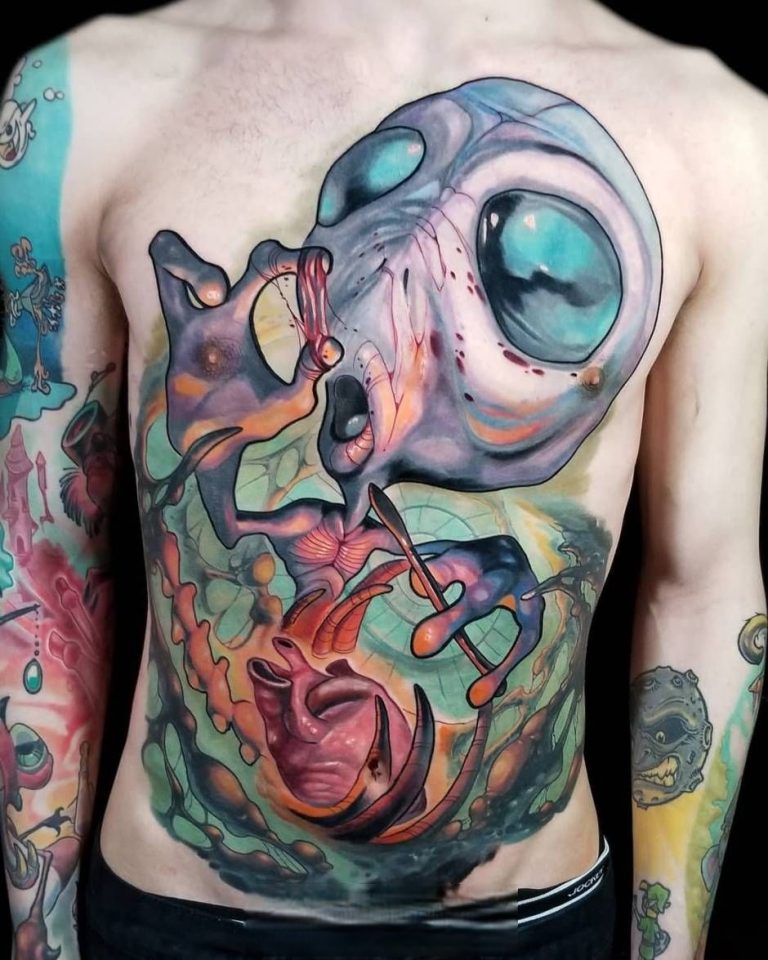 28 Alien Tattoo Ideas 2025: From Xenomorph Stencil Designs to Trippy ...