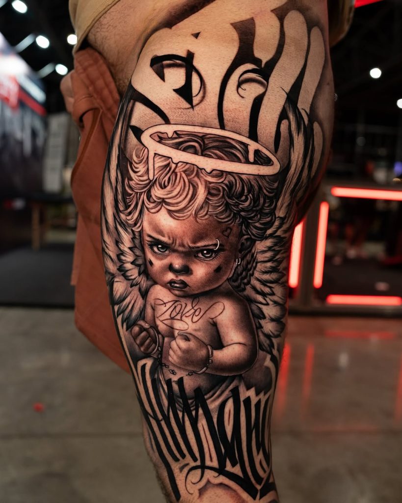 30 Chicano Tattoo Ideas 2025 with Lettering, Sleeve Designs, Querubin ...