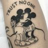 25 Trust No One Tattoo Designs with Lettering, Fonts, Ideas for Men and ...