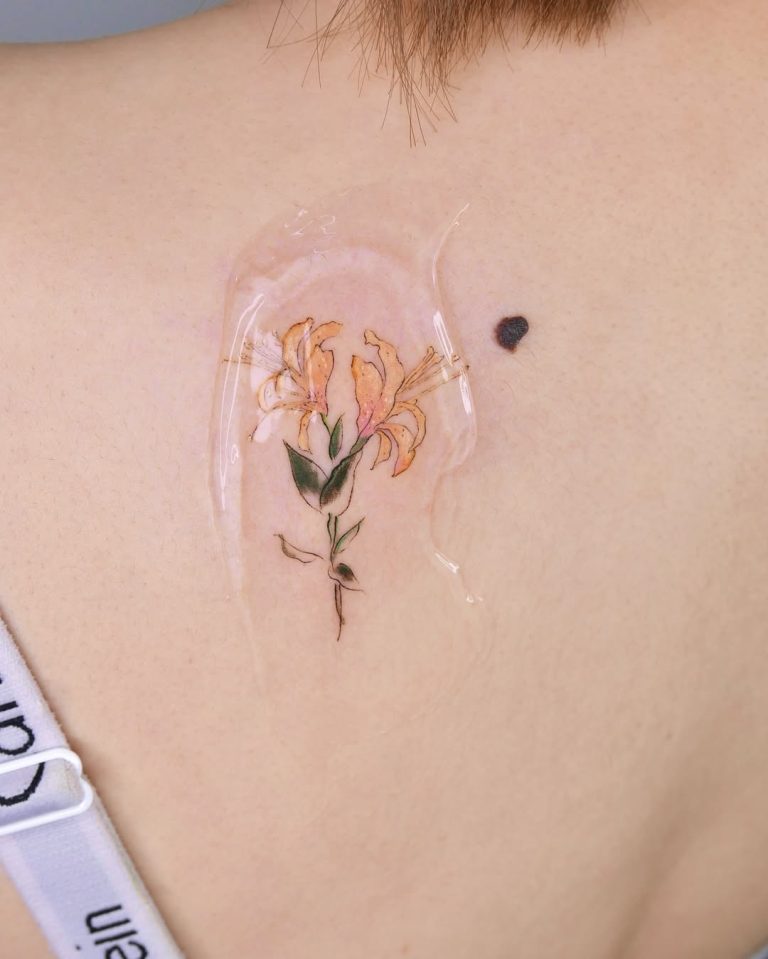29 Honeysuckle Tattoo Ideas with Fine Line, Neo Traditional, Coral, and ...