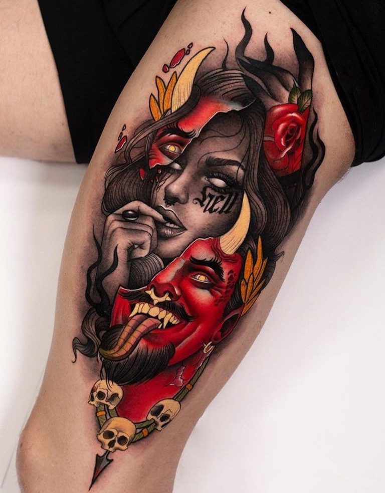 25 Demon Tattoo Designs and Ideas for Men and Women | Sleeves, Back ...