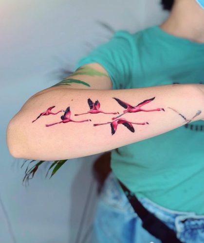 27 Flamingo Tattoo Ideas with Meaning for Women and Men | Minimalist ...