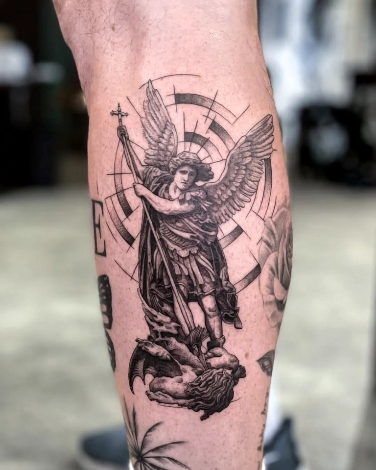 29 Powerful St Michael Tattoo Designs for Men and Women – Forearm ...