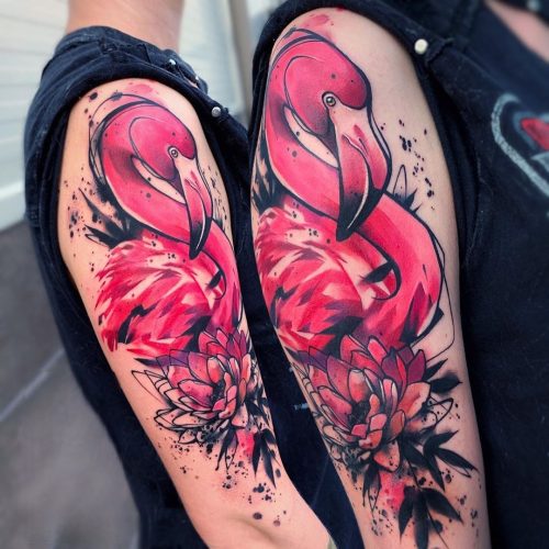 27 Flamingo Tattoo Ideas with Meaning for Women and Men | Minimalist ...