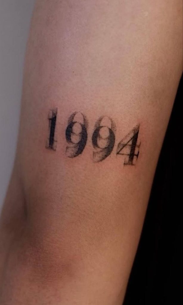 Birth Year Tattoo Ideas for Men & Women: Placement, Fonts, Arm, Chest ...