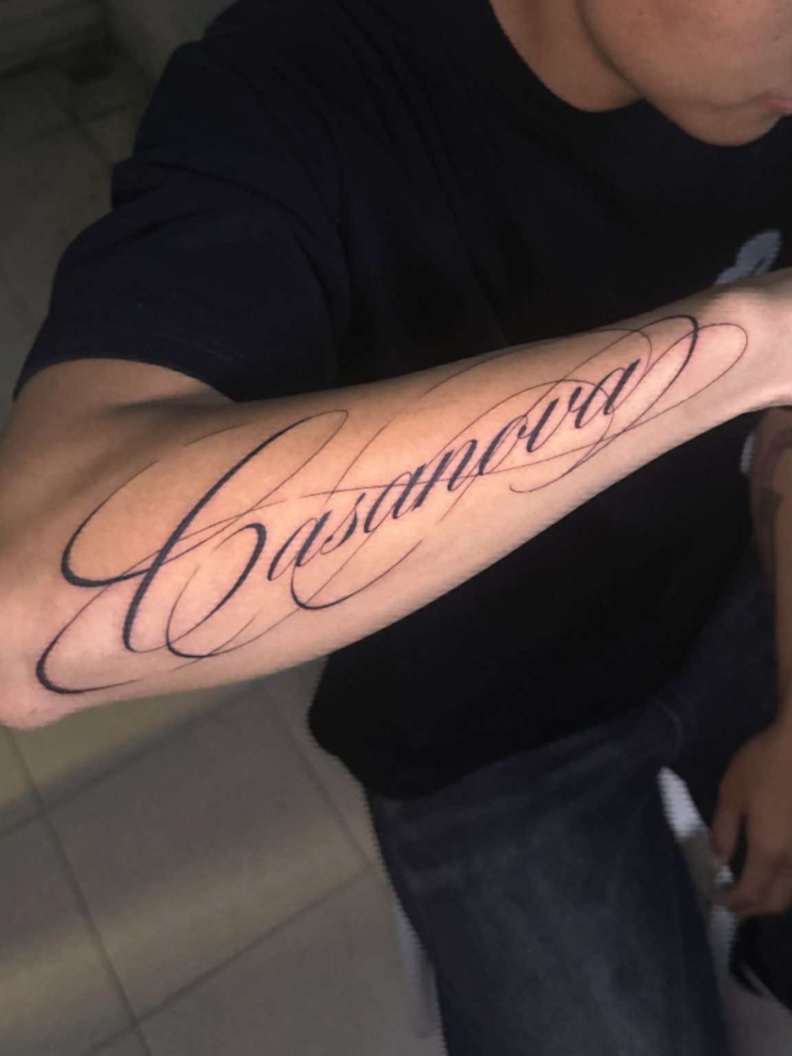 Script Tattoo Ideas: Fine Line Cursive, Chicano Gothic Lettering & Best ...