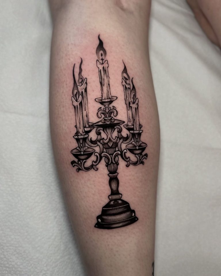 Candle Tattoo Ideas – Traditional, Realistic, Gothic, Fine Line & Black ...