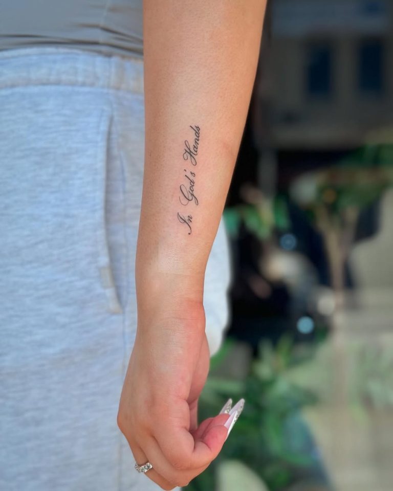 Script Tattoo Ideas: Fine Line Cursive, Chicano Gothic Lettering & Best ...