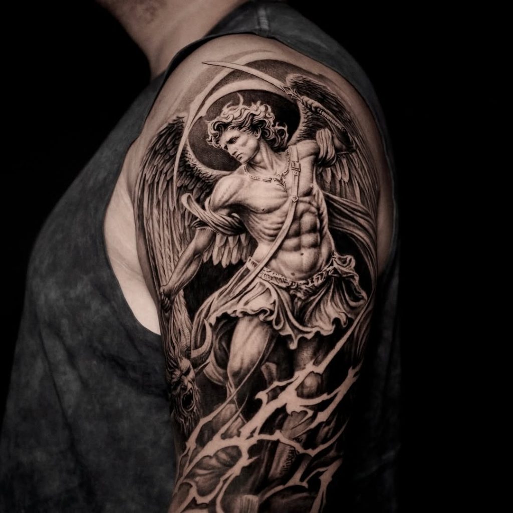 Archangel Tattoo Ideas for Men – Saint Michael, Gabriel, Raphael ...