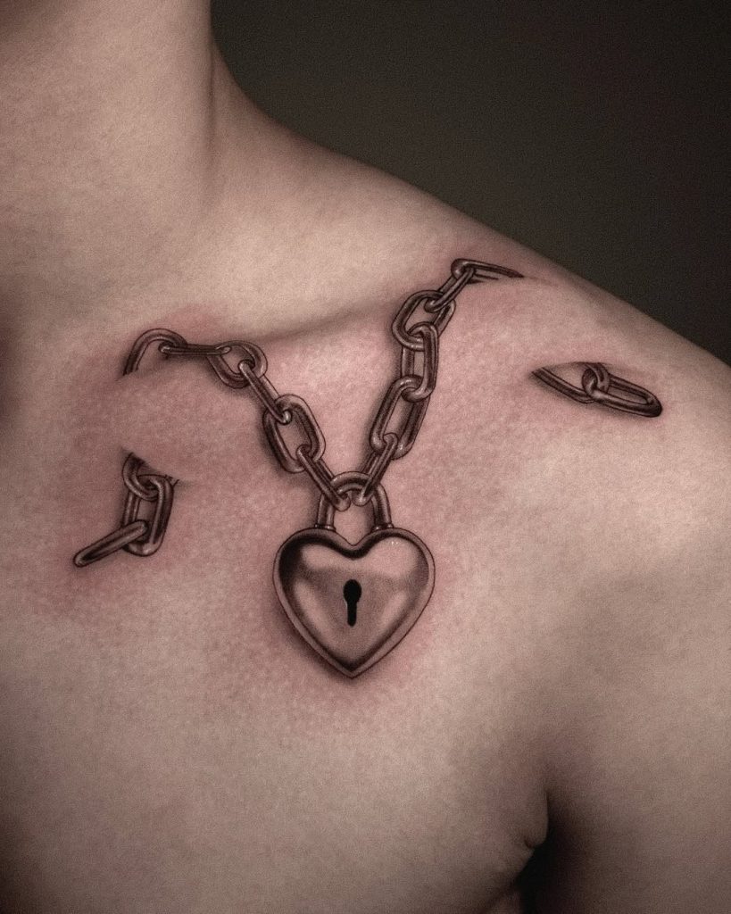 Chain Tattoo Ideas: Bold Stencil Designs, Heart Chains, Breaking Links ...