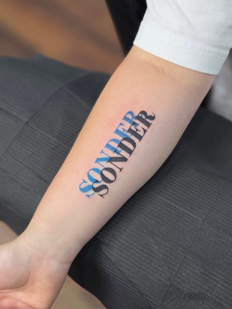 Sonder Tattoo Ideas: Meaning, Design, Fonts, Placement for Men and Women