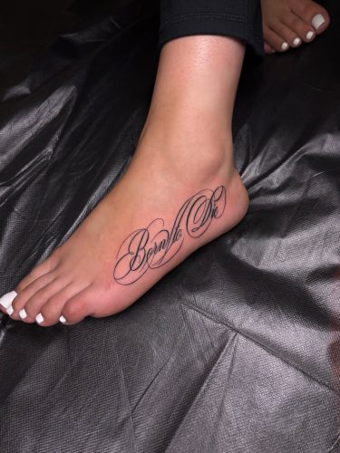 Script Tattoo Ideas: Fine Line Cursive, Chicano Gothic Lettering & Best ...