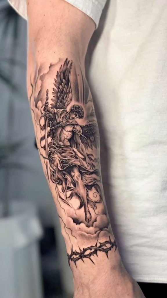 Archangel Tattoo Ideas for Men – Saint Michael, Gabriel, Raphael ...
