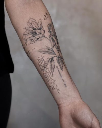 Script Tattoo Ideas: Fine Line Cursive, Chicano Gothic Lettering & Best ...