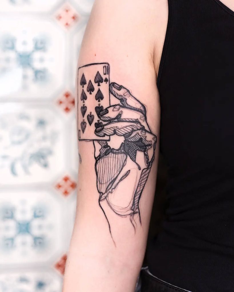 Spade Tattoo Ideas: Ace of Spades, Card Symbols, Minimal & Detailed ...