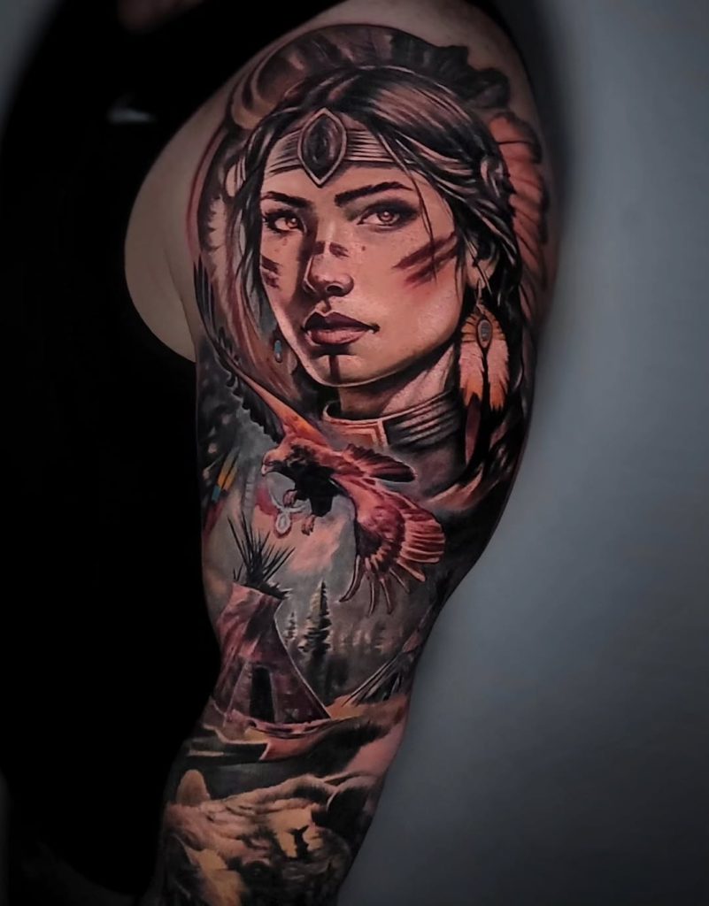 Native American Tattoo Ideas: Wolf, Eagle, Feather, Tribal Art ...