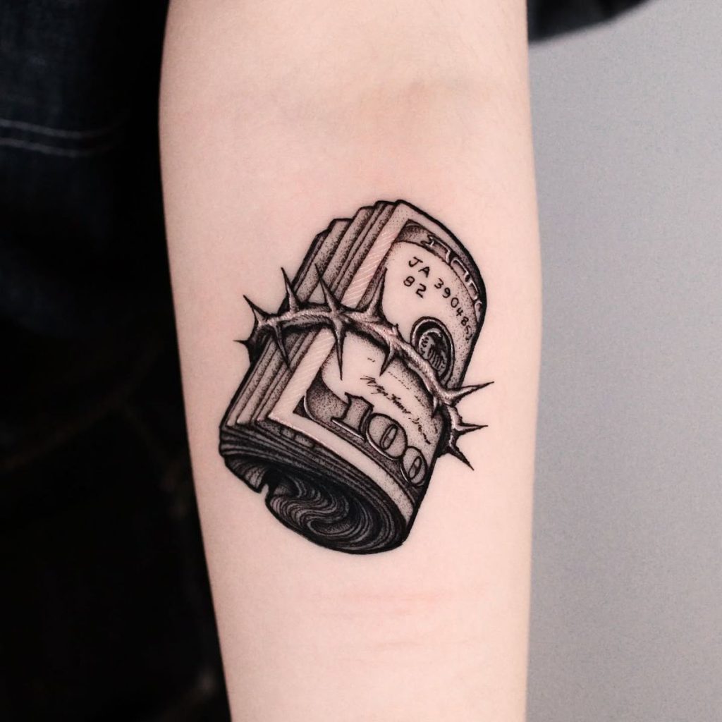 Money Tattoo Ideas For Men And Women: Sleeve Designs, Dollar Roll ...