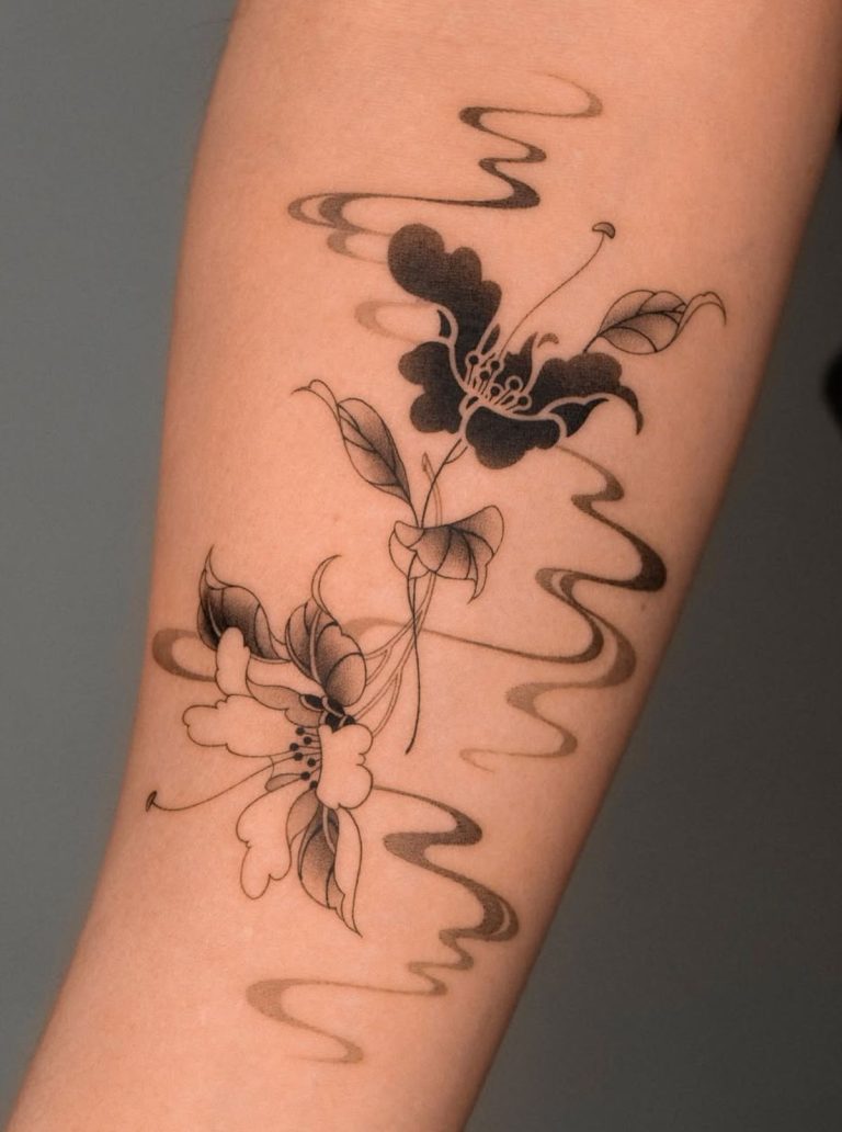 Tattoo Shading Practice Ideas, Flower Rose Butterfly Lotus Designs And ...