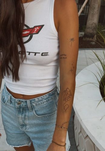 Sticker Sleeve Tattoo Ideas 2026: Fine Line, Dainty, Floral & Aesthetic ...
